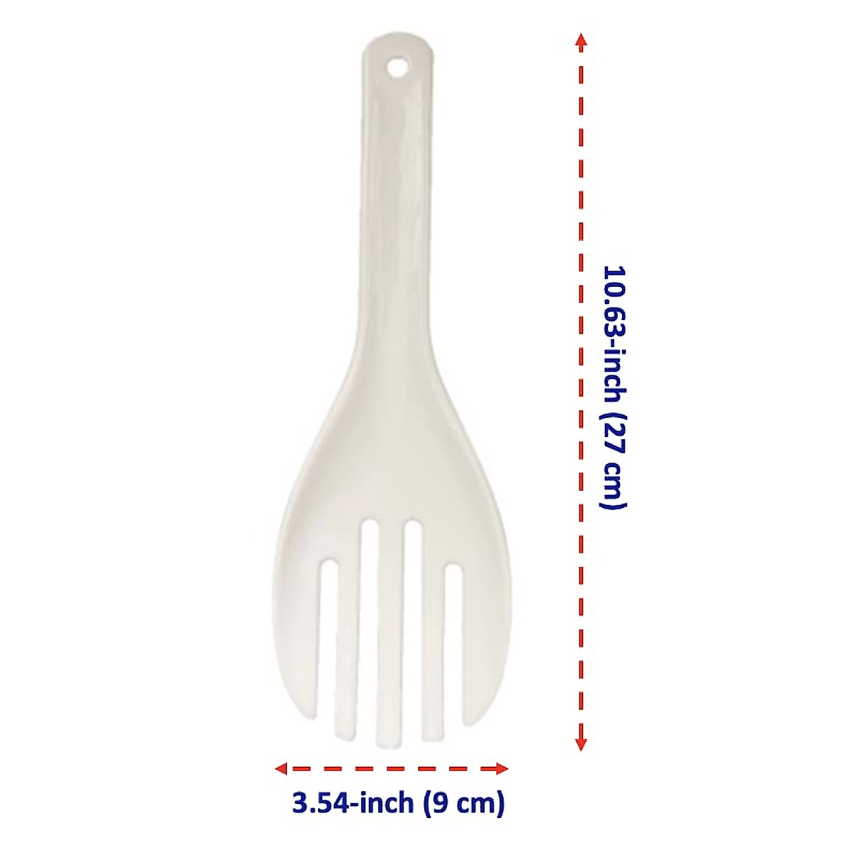 Jumbo Large Plastic Rice Paddle Spatula Scoop Fork-Like, 10.63" (27 cm) Long, 1 pcs per case
