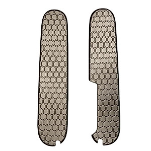 Aibote 1 Pair Titanium Alloy Handle Scales Handles Patch DIY Tool Replacement Grips Fit for 91mm Victorinox Swiss Army knife (D)