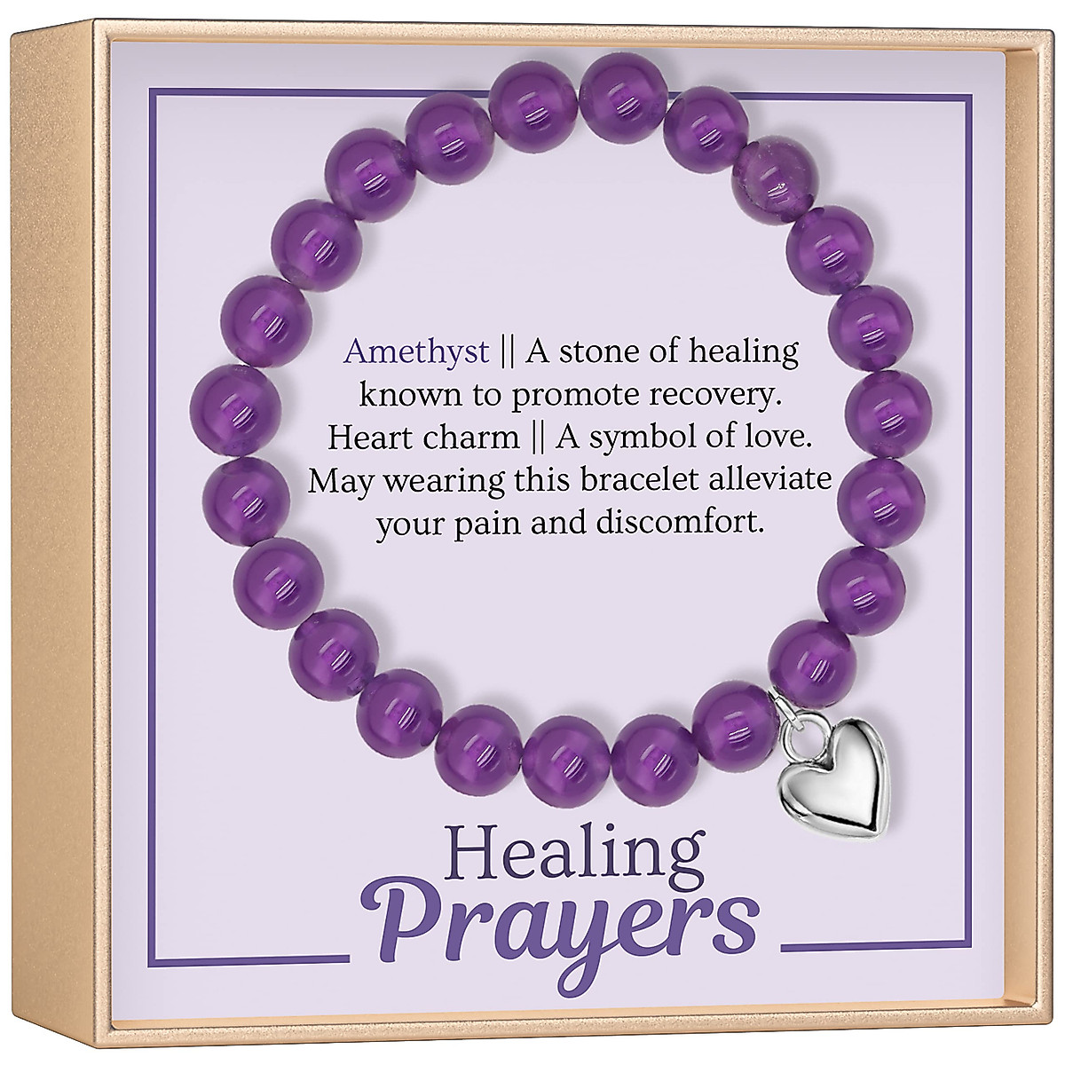 Get Well Gifts for Women After Surgery, and Those Facing Illness or Anxiety to Get Well Soon, Amethyst
