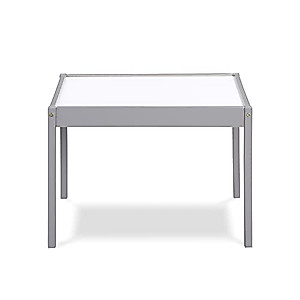 Olive & Opie Gibson 3-Piece Dry Erase Kids Table & Chair Set, Gray