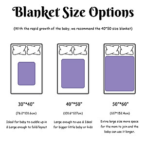 Custom Baby Blanket with Name for Baby Boy Girls，Personalized Purple Elephant Flower Design Soft Throws Blanket for Kids Toddler Swaddling Birthday Gifts