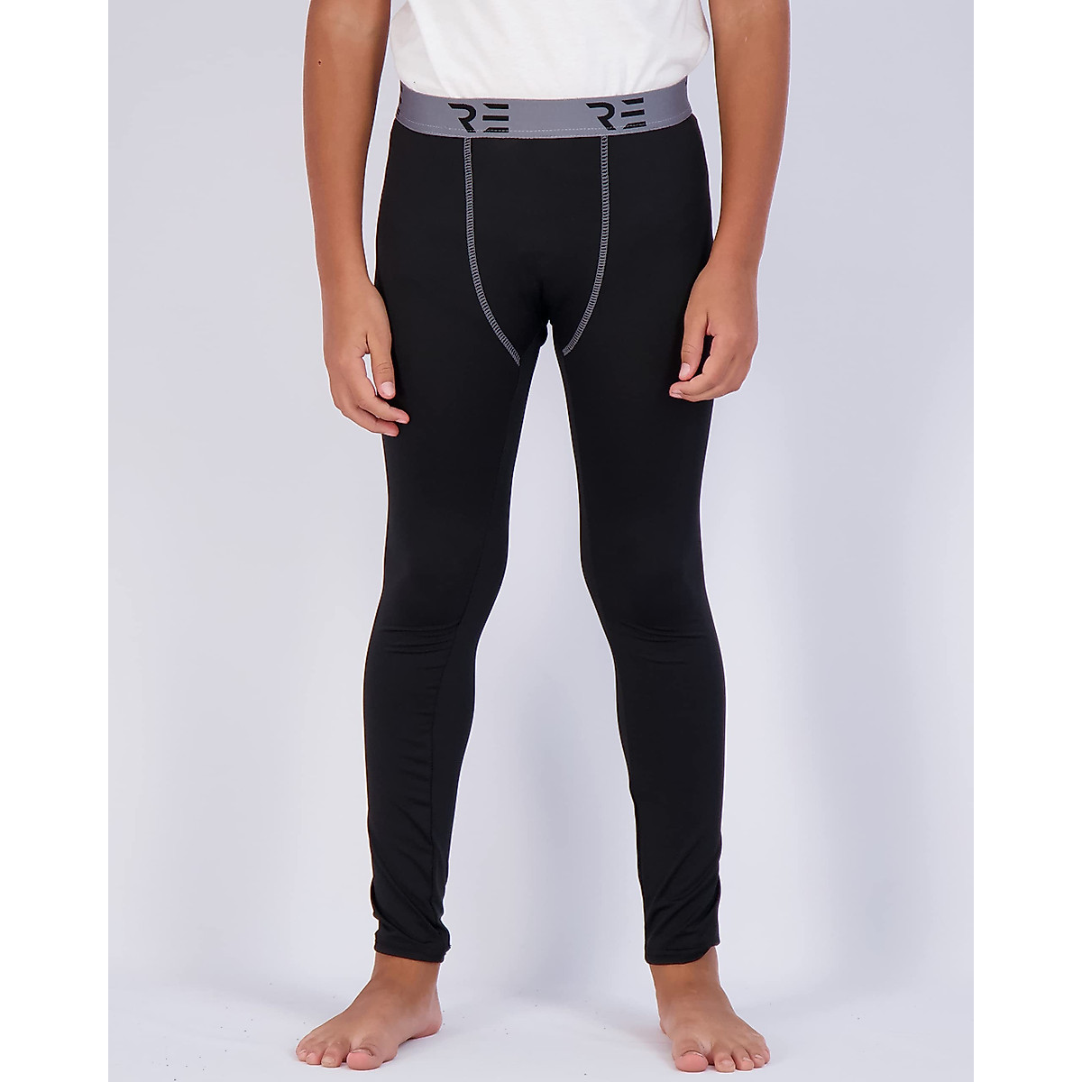 3 Pack: Boys Compression Pants Gym Sports Running Skin Tights Leggings Active Athletic Sports Workout Winter Thermal Cold Base Layer Long Johns Football Rash Guard Basketball-Set 5, XL (14/16)