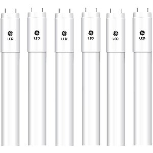 GE (case of 6) Lighting LED Tube T5, 46 inch, Type A Plug and Play, 26 watt, 3800 Lumen, 4000K Cool White, Easy LED Upgrade for 46 inch T5 Fluorescent Lamp, Dimmable