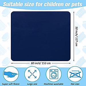 15 Pieces Fleece Blankets Bulk 50 x 60 Inch Double sided Ultra Soft Fleece Throw Blankets Bulk Lightweight Warm Cozy Airplane Blanket Pet Blankets for Home Office Wedding Gifts Outdoor Use (Navy Blue)