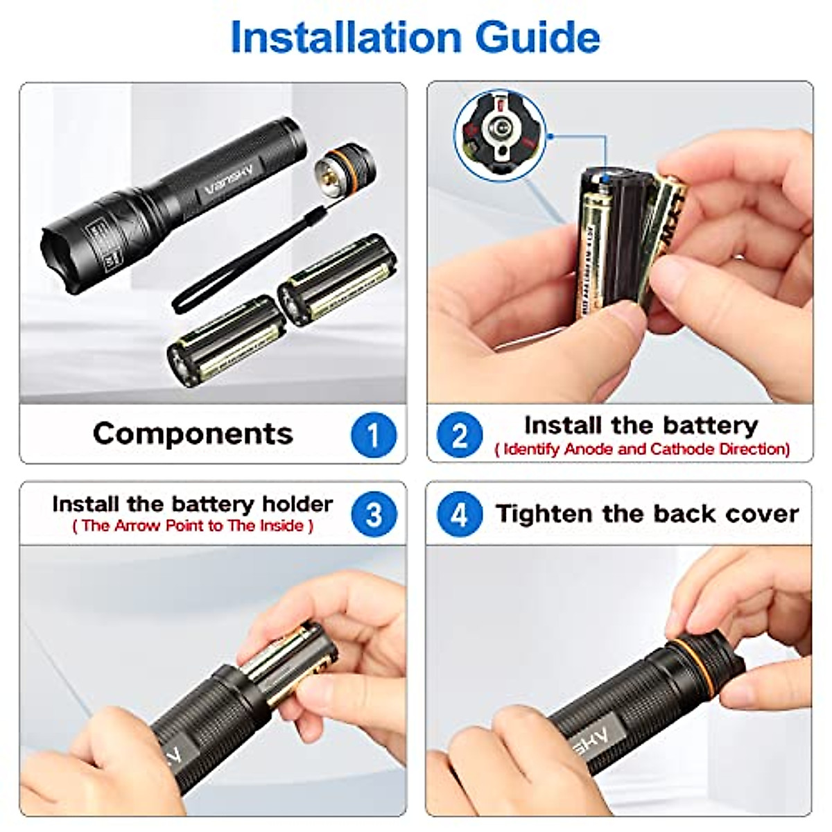 Vansky X7 Pro 365nm UV Light Blacklight Flashlights: LED Black Light Flashlite Professional Ultraviolet Flashlight Pet Urine Detector for Dog Cat, Resin Curing and Rock Hunting(Batteries are Included)