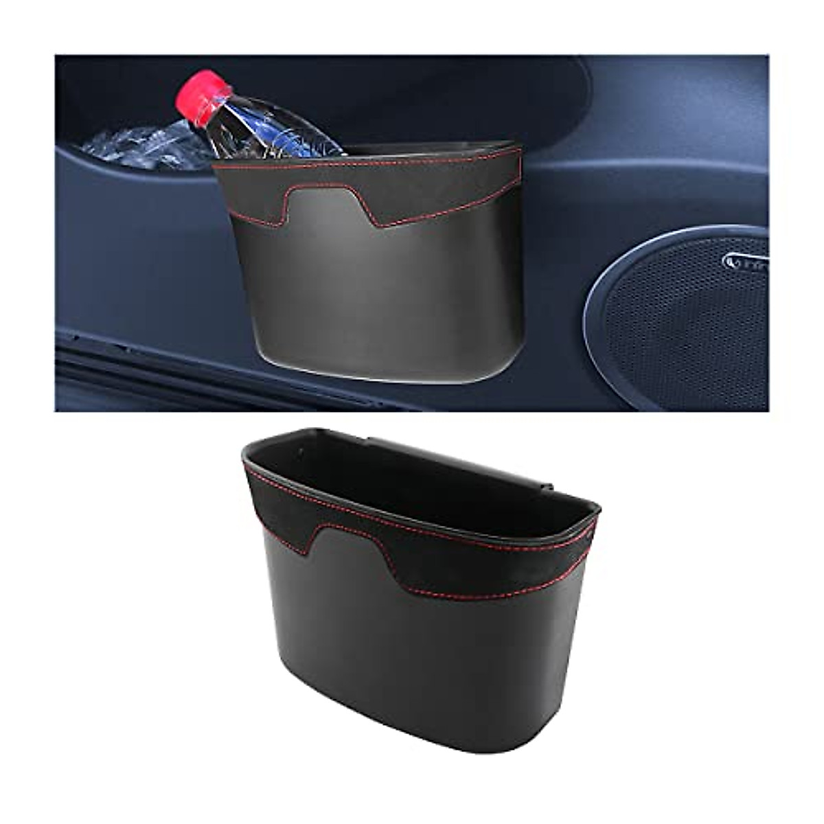 AUCELI Car Trash Can, Dustbin Container for Auto Seatback, Hanging Mini Car Garbage Bin, Portable Rubbish Waste Basket Storage Organizer with Clip, Interior Accessories for Vehicle Home Office