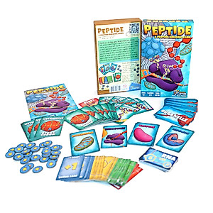 Genius Games Peptide: A Protein Building Game | A Strategy Card Game with Accurate Science for Gamers and Teachers | Teaches Amino Acids, mRNA, Organelles