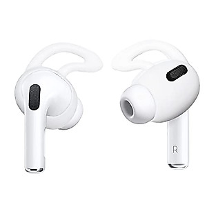 Acediar Two Pairs of AirPods Pro Ear Hooks Covers Fits for AirPods Pro Anti-Slip Ear Covers Accessories Running, Jogging, Cycling (White)