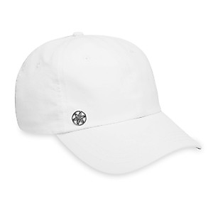 Gaiam Women's Running Hat - Classic Fitness White Sun Cap, Trendy Runners' Hat with Ponytail Hole, Quick-Dry & Moisture-Wicking Sweatband, Cooling Girls' Baseball Cap for Summer - White