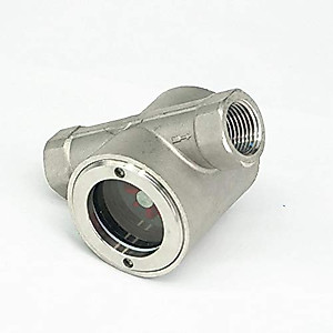1/2" Female SS304 Stainless Steel Window Sight Flow Indicator With Impeller