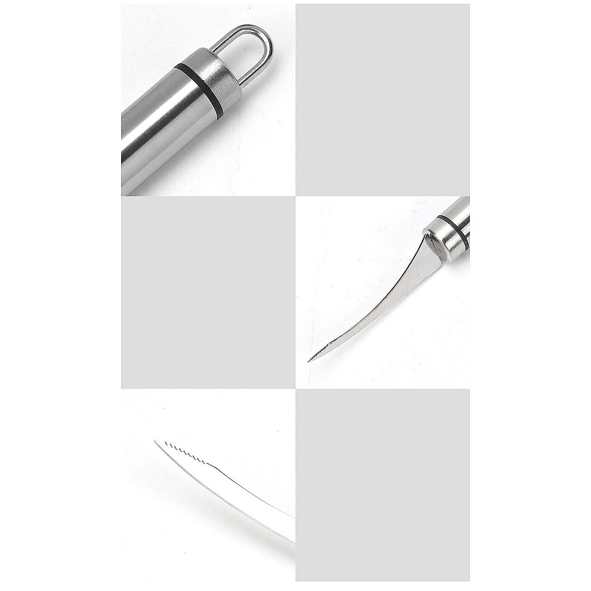 WOIWO 1 PCS Stainless Steel Shrimp Opener to Remove Shrimp Line Knife Cleaning Shrimp Line Profile Fish Belly Knife Shrimp Opener Shrimp Stripper Kitchen Tools