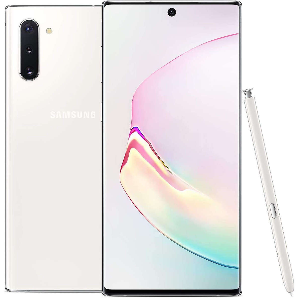 SAMSUNG Galaxy Note 10 (256GB, 8GB) 6.3" AMOLED, IP68 Water Resistant, Snapdragon 855, 4G LTE Fully Unlocked (T-Mobile, Verizon, Global) N970U (w/Wireless Charging Pad, Aura White)