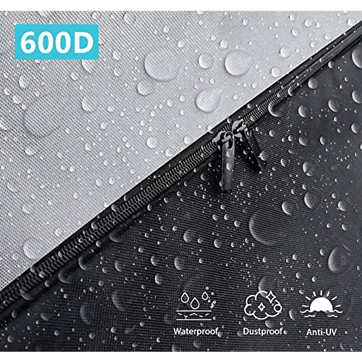 SIRUITON Folding Table Storage Bag, Portable Carry Bag for Folding Picnic Tables with Reinforcing Plate & Shoulder Strap, 600D Heavy Duty Extra Large Moving Bags with Zippers（Bag only）