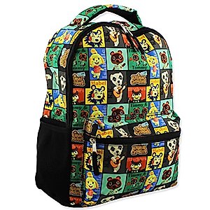 Nintendo Animal Crossing Kids 16 Inch School Backpack (One Size, Black)