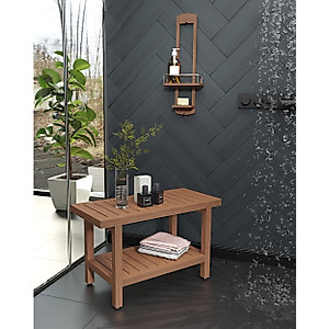 AquaTeak The Original Moa Small Teak Shower Caddy