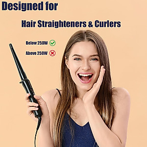 Travel Voltage Converter Step Down, 250W International Power Adapter for Hair Straightener/Curling Iron, Including UK/US/EU/AU/IT/India Universal Plug Adapter (White)