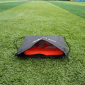 Eco Walker Football Field Yard Line Markers Yardage Markers with Portable Carrying Bag