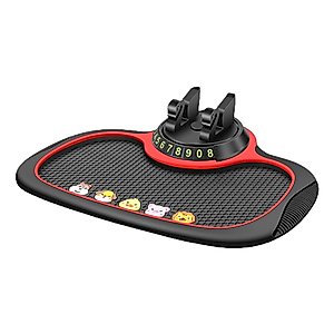 AIIONP Anti-Slip Dashboard Mount for Smartphones, 360 Rotation, Temporary Parking Number Material, Non-Slip, Compatible with Most Smartphones