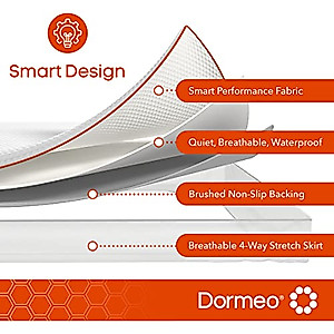 Dormeo Twin XL Mattress Bed Toppers and Twin XL Premium Mattress Protector - Waterproof Mattress Protector with Cooling Technology