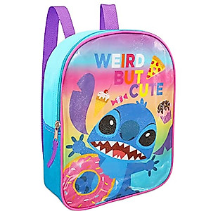 Disney Lilo and Stitch Mini Backpack Set for Girls - Bundle with 11'' Stitch Backpack, Water Bottle, Stickers, More | Stitch Backpack Mini
