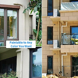 Cestluck 4'' 17 Ft Mini Split Line Cover Set Kit, Ductless Pipe Cover for Mini Split Line, Line Set Cover for Mini Split, Central AC Pipe Cover