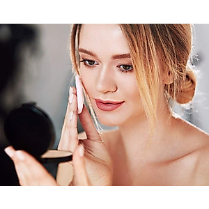 KOOBA 20pcs Makeup Powder Round Sponges Latex Free Disposable Beauty Blender Foam Cosmetic Applicator Facial Puffs for Flawless Foundation, Sensitive and All Skin Types