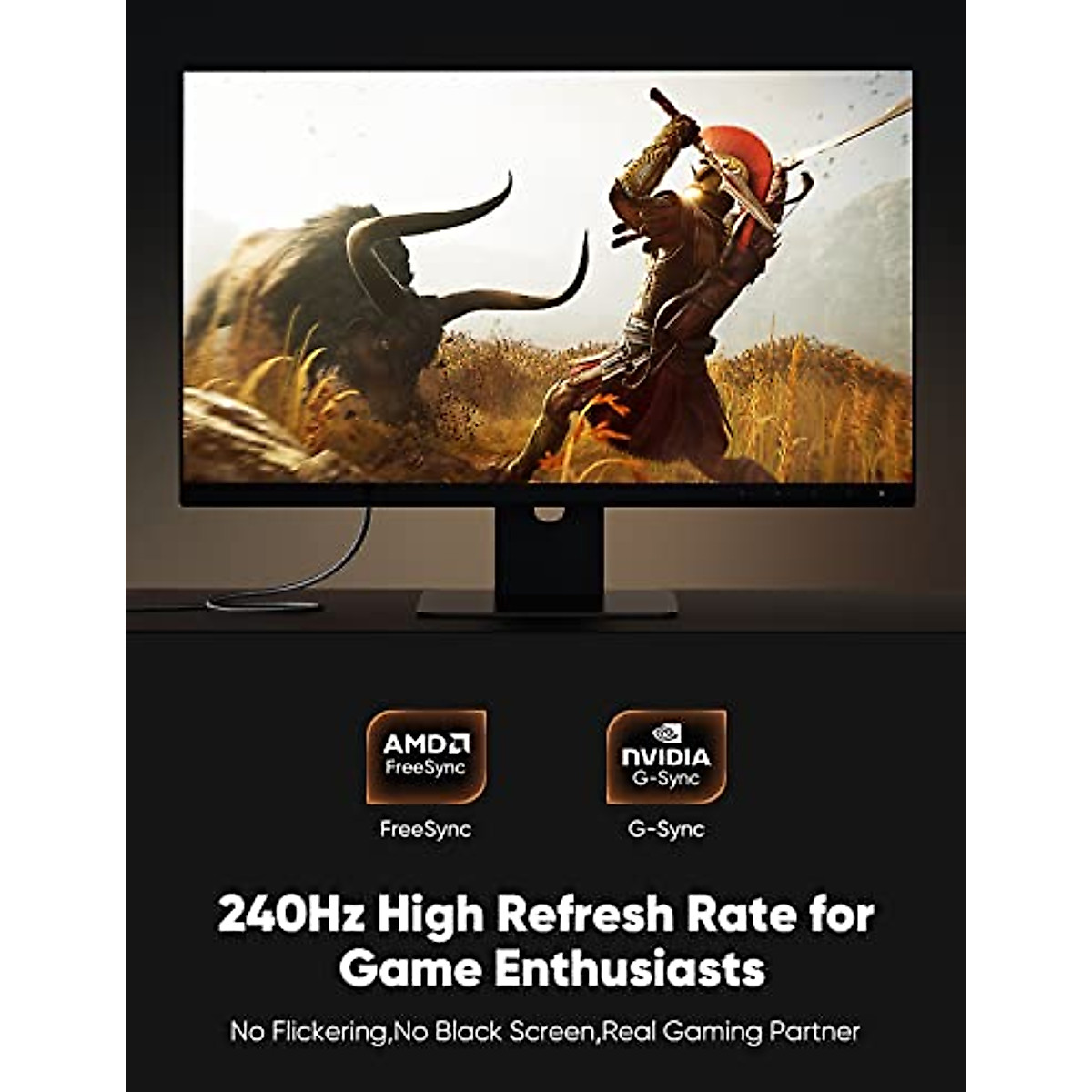 Snowkids 8K DisplayPort Cable 1.4 6.6FT, Display Port Cable 144hz,Ultra High Speed 32.4Gbps, DP Cable 8K@60hz, 4K@144Hz, 1080P@240hz, HDR, HBR3 Display Port Cord for Laptop/PC/TV/Gaming Monitor-Black