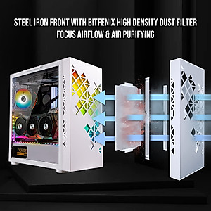 Computer case Medium Tower Bitfenix Tracery ARGB White
