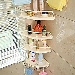4 Layer Shower Corner Pole Shelf Bathroom Kitchen Storage Rack Holder Shower Bathroom organizer Shelves Shelf Shower shelf Shower organizer Bathroom shelves Shower rack Shower corner