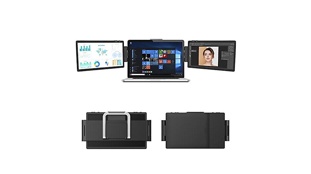 Saterkali 12-Inch Portable Monitor - Expand Your Laptop Screen