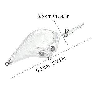 Lure Blanks, 10pcs Unpainted Fishing Lures Crankbait Lures Wobblers DIY Blank Hard Lures Kit Unpainted Fishing Baits Sets Floating Tackle for Swimming Bass Trout Perch Freshwater Saltwater Topwater