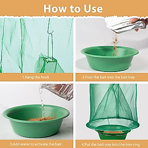 Dwcom 10 Pack Fly Bait Refills, Reusable Fly Bait, 500g Natural Fly Trap Refill Packets Killer, Fly Attractant Bait for Reusable Fly Traps Outdoor, yellow