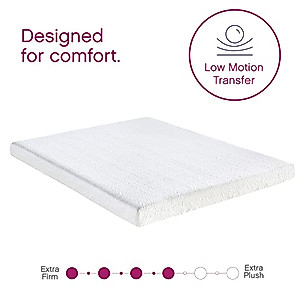 Classic Brands 4.5-Inch Memory Foam Replacement Mattress for Sleeper Sofa Bed Full,Plush,White