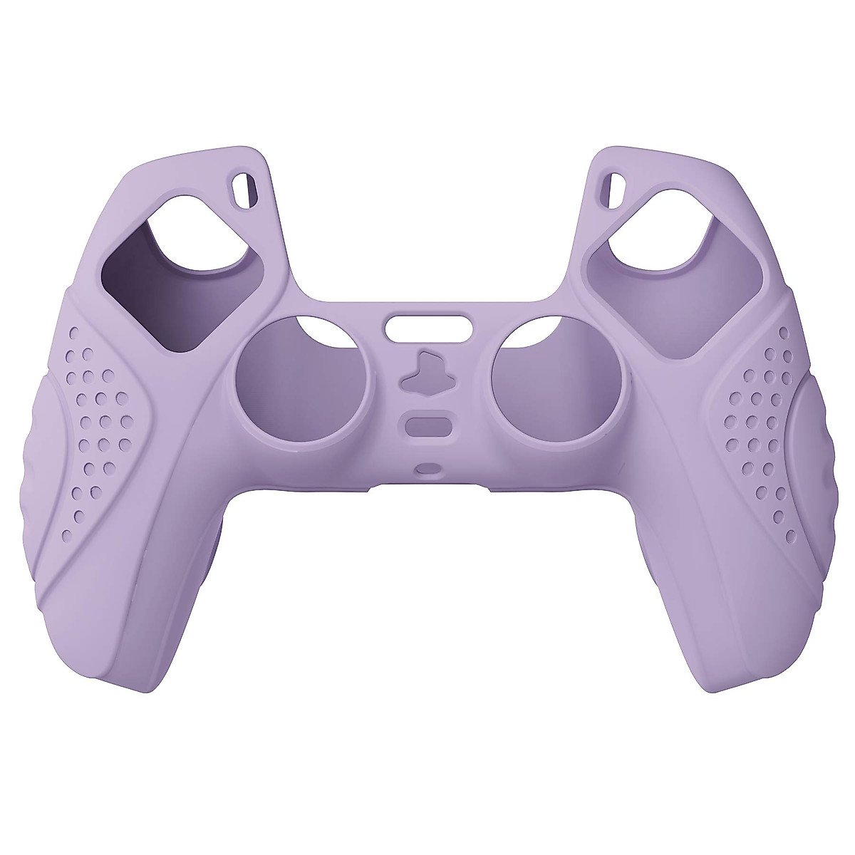 PlayVital Guardian Edition Mauve Purple Ergonomic Soft Anti-Slip Controller Silicone Case Cover for ps5, Rubber Protector Skins with White Joystick Caps for ps5 Controller