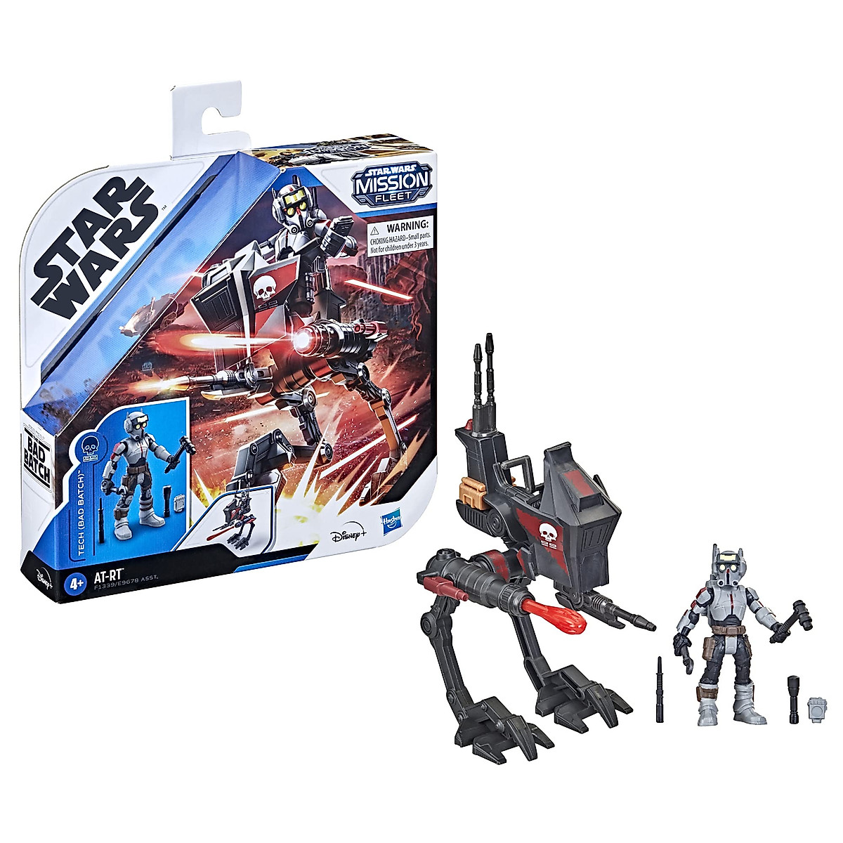 STAR WARS Mission Fleet Expedition Class Tech (Bad Batch) at-RT Ambush 2.5-Inch-Scale Figure and Vehicle Set, Toys for Kids Ages 4 and Up,F1339