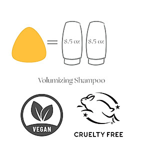 Peach not Plastic Shampoo Bar - Volumizing for Fine & Flat Hair | Leaves Hair Silky Soft | Plant Based, Vegan & Eco Friendly | 3.0oz