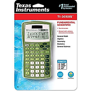 Texas Instruments TI-30X IIS 2-Line Scientific Calculator, Lime Green