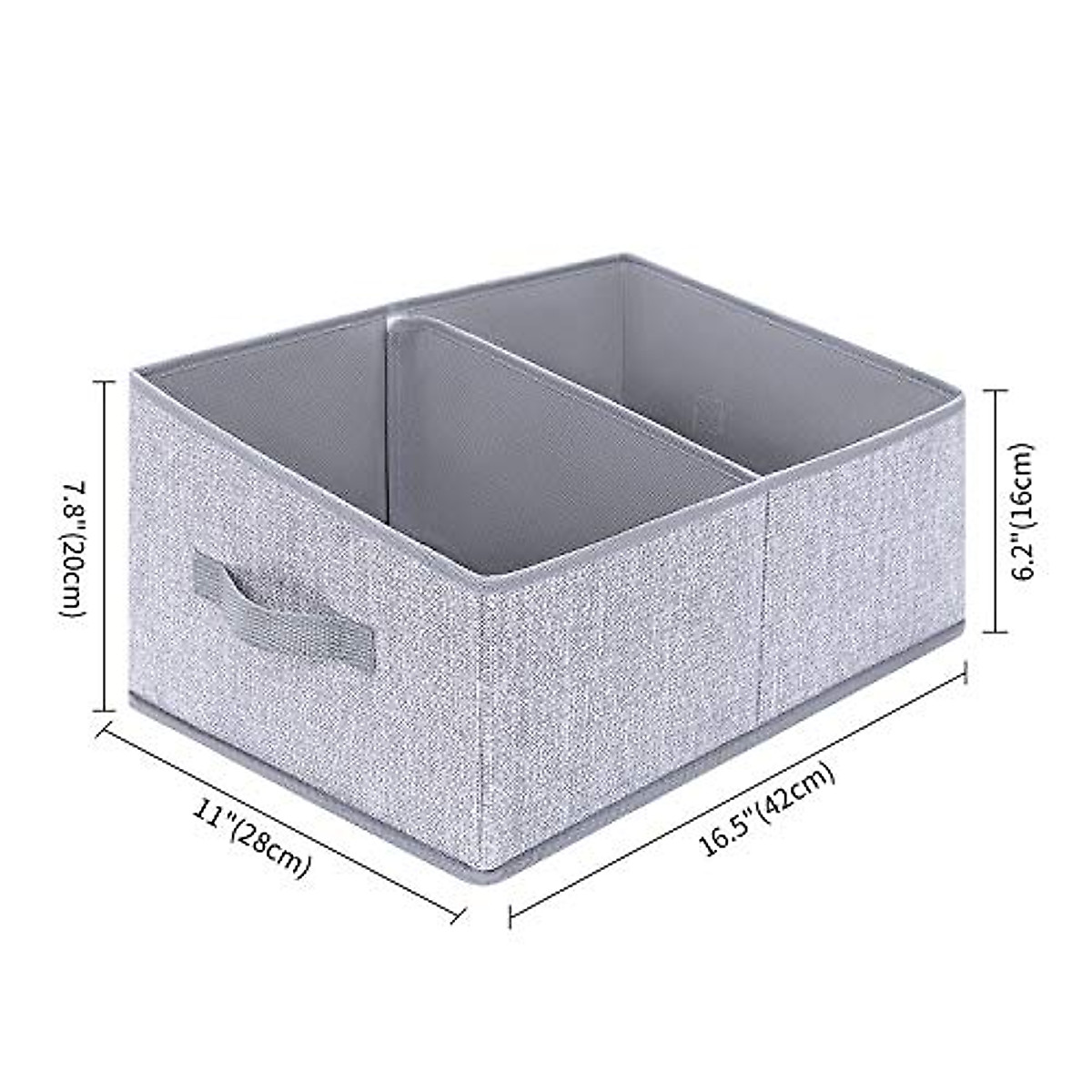 DIMJ Closet Baskets, 3 Packs Trapezoid Storage Bins, Foldable Fabric Baskets for Clothes, Baby Toiletry, Toys, Towel, DVD, Book