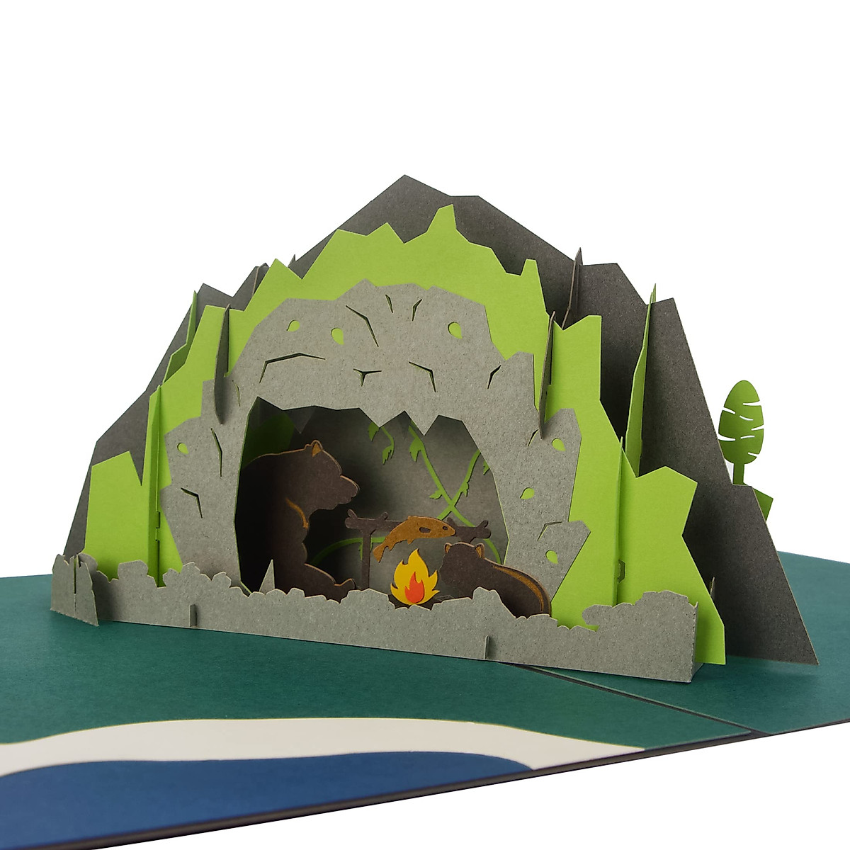 Ribbli Bear 3D Greeting Pop Up Card - Birthday Card,Mothers Day Card,Fathers Day Card,Thank You Card,Animal Card,Camping Card | with Envelope