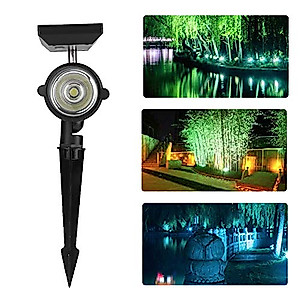 PBOHUZ Garden Light-Solar Powered 7W LED Ground Light Outdoor Lawn Lamp for Home Garden Illumination