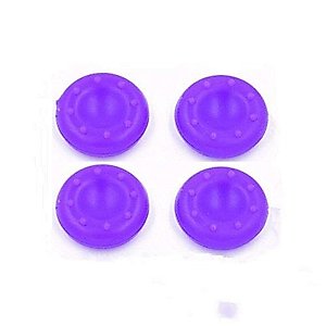 4 x Silicone Analog Joystick Thumbstcks Thumb Stick Grips Caps Cover for PS4 PS3 Xbox One Xbox 360 PS2 Controllers (Purple)