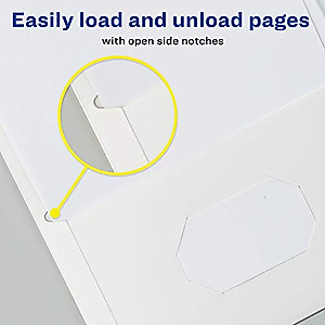 AVERY Two Pocket Folders, Holds up to 40 Sheets, Business Card Slot, 25 White Folders (47991)