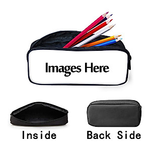 Howilath Pug Dog in Jeans Pocket 3 PCS Canvas Daypack Casual School Bag for Girls, Kids 17 Inch Backpack Set Teen Boys Shoulder School Bags Insulated Lunchbox with Pencil Case