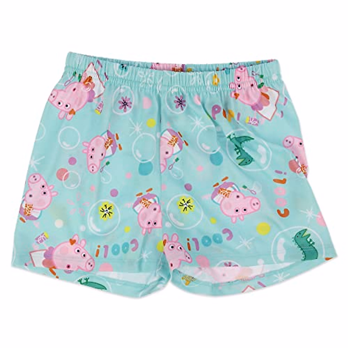 Peppa Pig Girls' Pajama Set 2-Piece Shorts and T-Shirt and Dorm Nightgown Bundle Set, Purple, 2T