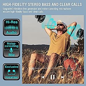 HCMOBI Bone Conduction Headphones Bluetooth 5.2 Open-Ear Sports Headphones with Mic, 8H Playtime Waterproof Wireless Headset for Running, Cycling, Driving, Workouts (Green)