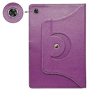Bige for Galaxy Tab A8 10.5 Case,360 Degree Rotary Stand with [Auto Wake/Sleep] Cover for Samsung Galaxy Tab A8 10.5 inch SM-X207 /X205 /X200 2022 Release Tablet,Purple (10001991-3)