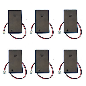 ShangHJ 3 Cell AAA Battery Holder Case Cover Storage Box with ON/Off Switch PH2.0 JST Connector Male 15cm Cable 3.3-4.5V (Pack of 6 Pieces)