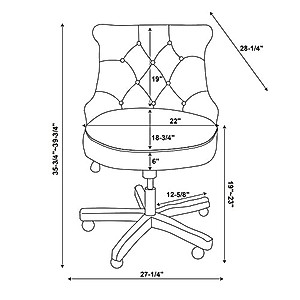 Linon Office Chair, Brown