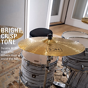 Meinl 20" Ride Cymbal - HCS Traditional Finish Brass for Drum Set, Made in Germany, 2-YEAR WARRANTY (HCS20R)