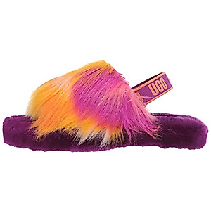 UGG girls K Fluff Yeah Slide Tie Dye Slipper, Berrylicious, 6 Big Kid US